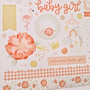 It's a Girl Stickers, 12"x12" Sticker, Scrapbook Sticker Sheets, Baby ...