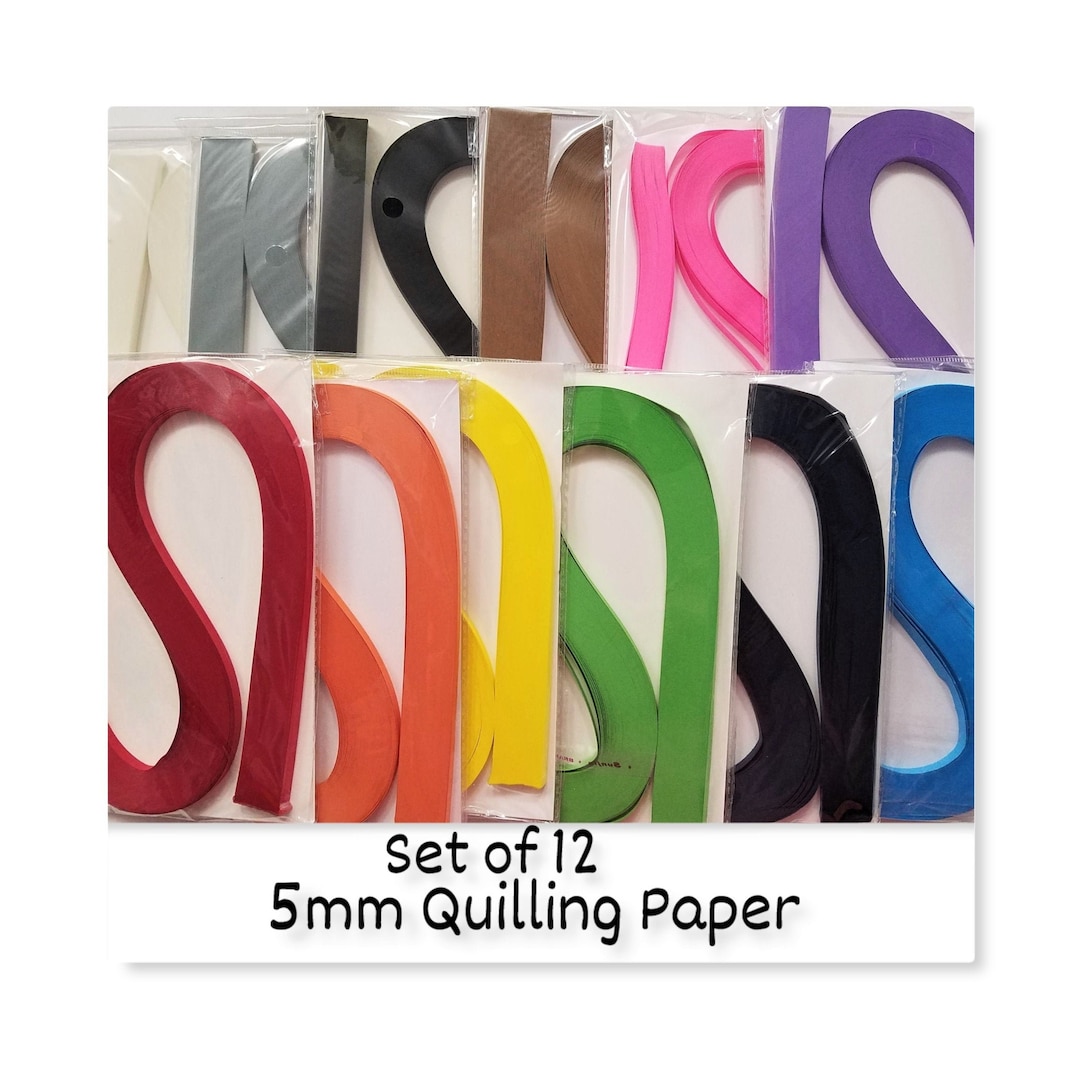 1440 Strips, 5mm Quilling Paper Strips, Paper Art Crafts, Rainbow ...