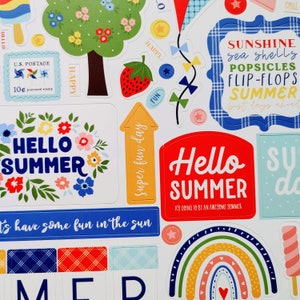 My Favorite Summer Stickers, 12x12 Sticker, Scrapbook Paper, Summer ...