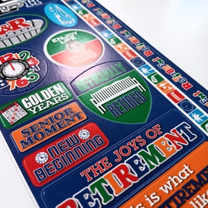 Retirement Stickers, Sticker Set, Sticker Sheets, Retire Gifts ...
