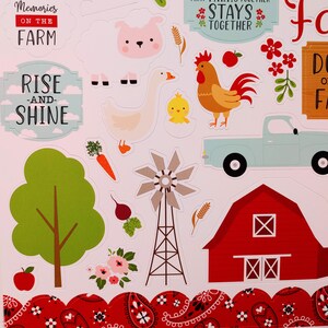 Fun on Farm Stickers, 12"x12" Stickers, Scrapbook Stickers, Farm Life ...
