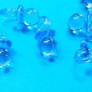 Set of 50, Blue Baby Pacifiers, Baby Binky, Small Acrylic, Plastic Toys ...