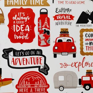 Let's Go Anywhere Stickers, Explore 12" Stickers, Cardstock Scrapbook ...