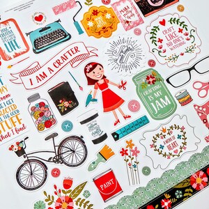 I Love Crafting Stickers, 12x12 Stickers, Scrapbook Paper Photos ...