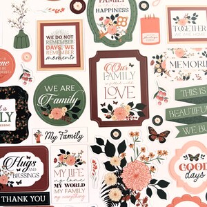 Family Stickers, 12"x12" Cardstock Scrapbook Stickers, Home Sweet Home ...