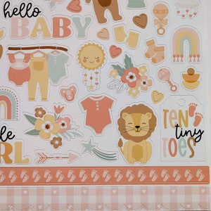 Our Baby Girl Stickers, 12"x12" Sticker, Sticker Sheets, Scrapbook ...