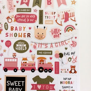 Special Delivery Baby Girl Stickers, 12" Cardstock Scrapbook Sticker ...
