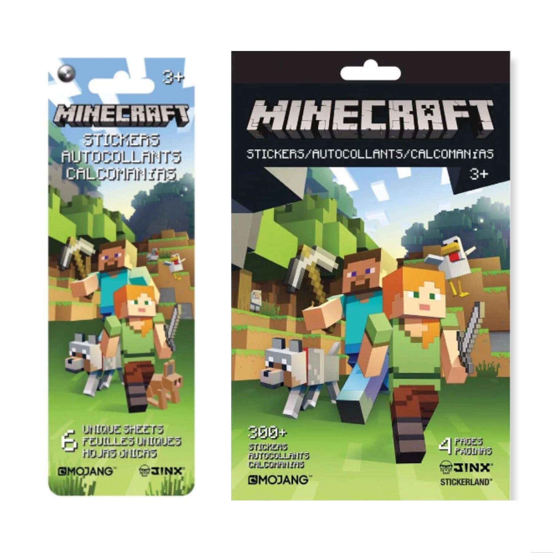 Set of 2 Minecraft Sticker Books Almost 400 Stickers | Etsy