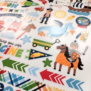 My Little Boy Stickers, 12" Cardstock Sticker Sheets, Scrapbook ...