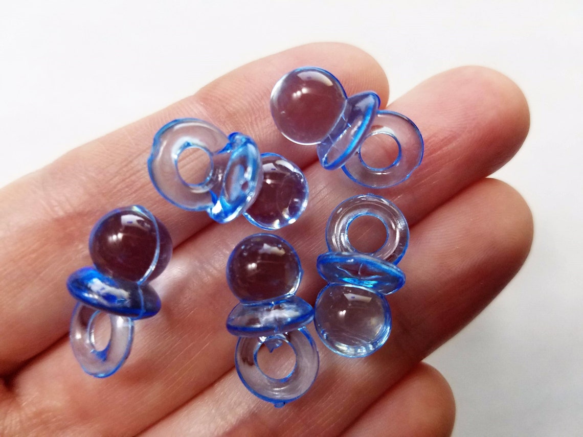 Set of 50 Blue Baby Pacifiers Baby Binky Small Acrylic | Etsy