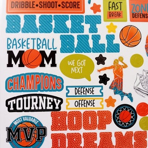 MVP Basketball Stickers, 12" Stickers, Cardstock Stickers, Sticker ...