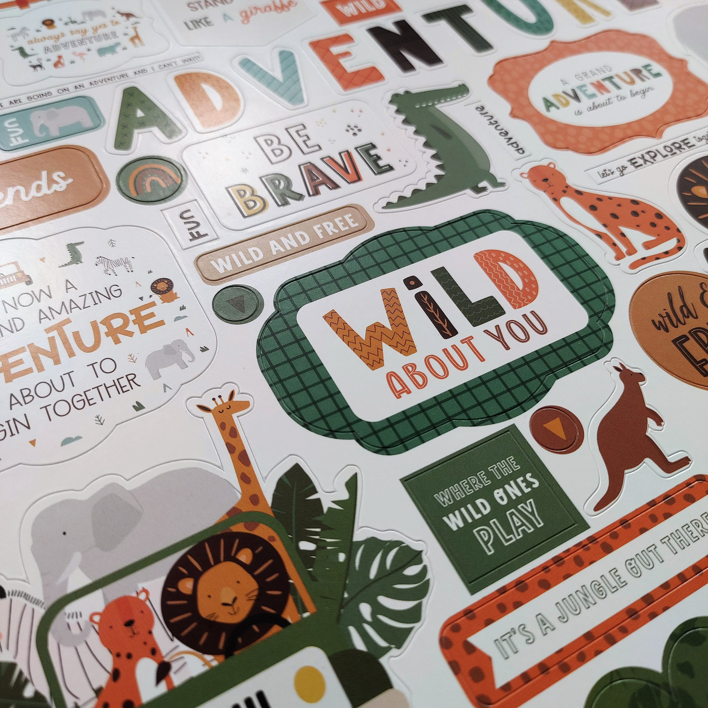 Little Explorer Stickers, Adventure Zoo Stickers, 12" Cardstock Sticker ...