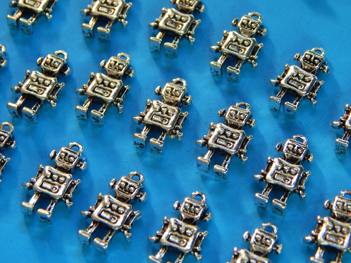 Set of 20 Robot Charms Robot Pendants Mechanical Charms | Etsy
