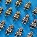Set of 20, Robot Charms, Robot Pendants, Mechanical Charms, Silver ...