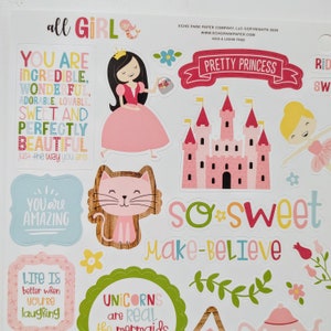 All Girl Stickers 12x12 Sticker Scrapbook Paper - Etsy
