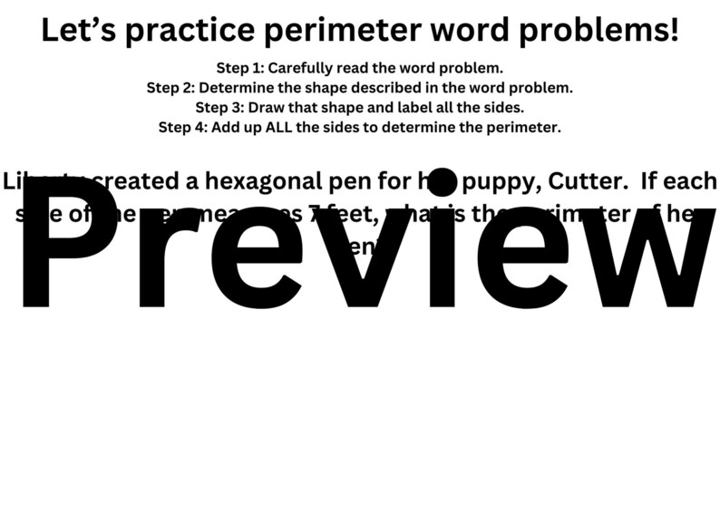 3rd Math, Perimeter & Naming Polygons Practice- A Beginners Book ...