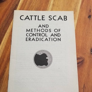 1935 Cattle Scab and Method of Control and Eradication Booklet. Farmer ...