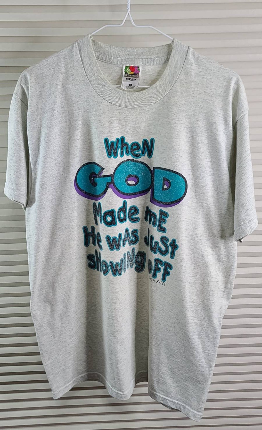 God Themed 90's Large 'when God Made Me' T Shirt. - Etsy