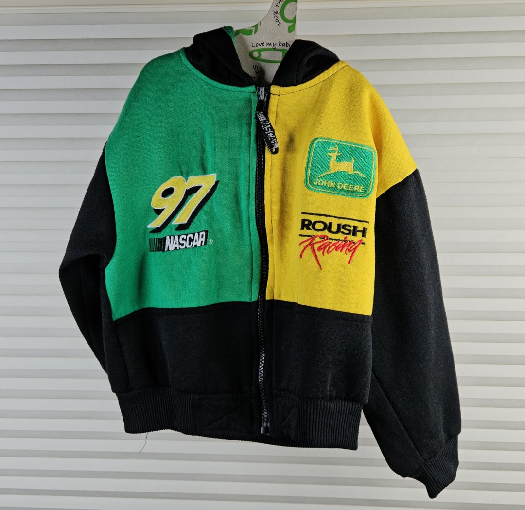 Y2K Chad Little 4T Nascar John Deere Color Block Roush Racing Zip up ...
