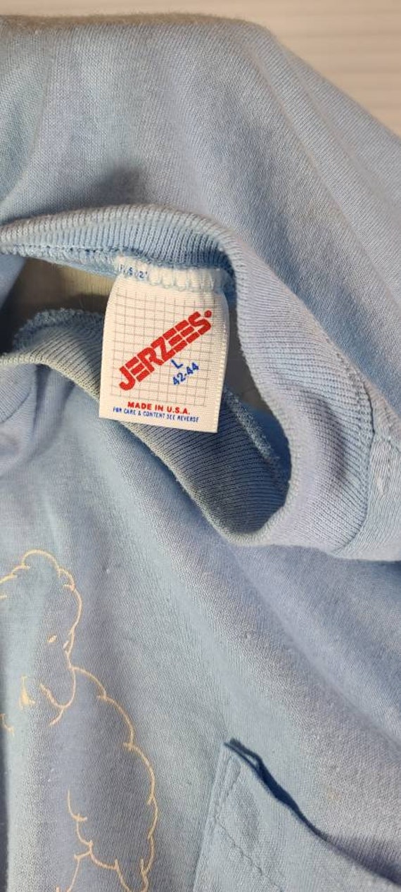 1987 Jerzees Large 'White Cloud's Coming Home' T Shir… - Gem