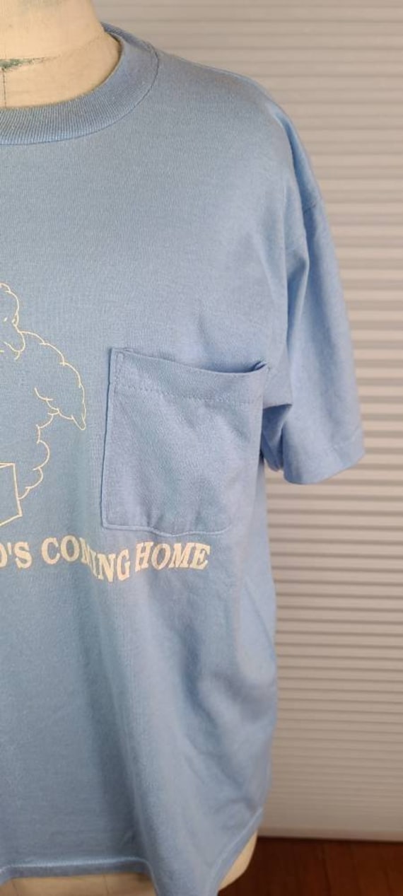 1987 Jerzees Large 'White Cloud's Coming Home' T Shir… - Gem
