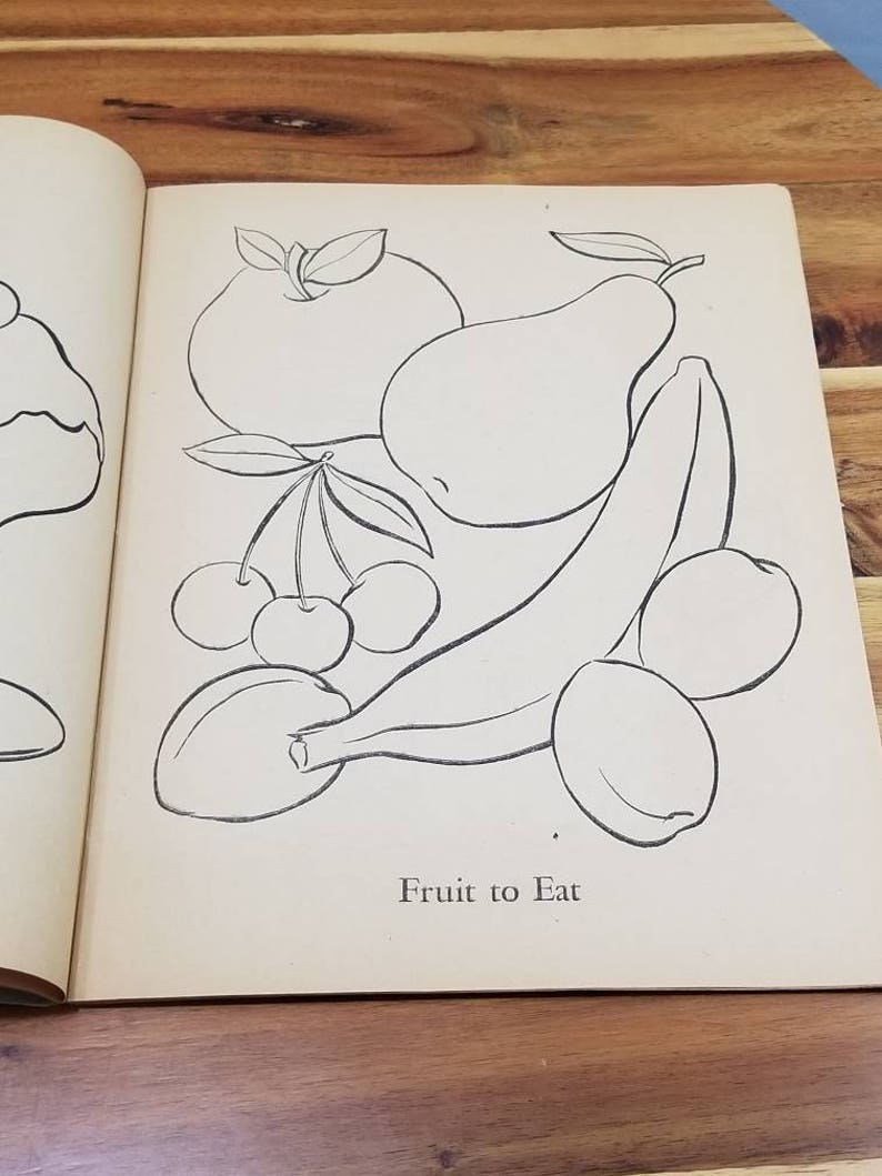 UNCOLORED Vintage 1956 'easy to Color' Beautiful | Etsy