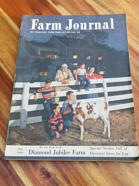 1954 September 'farm Journal' the Magazine Farm - Etsy