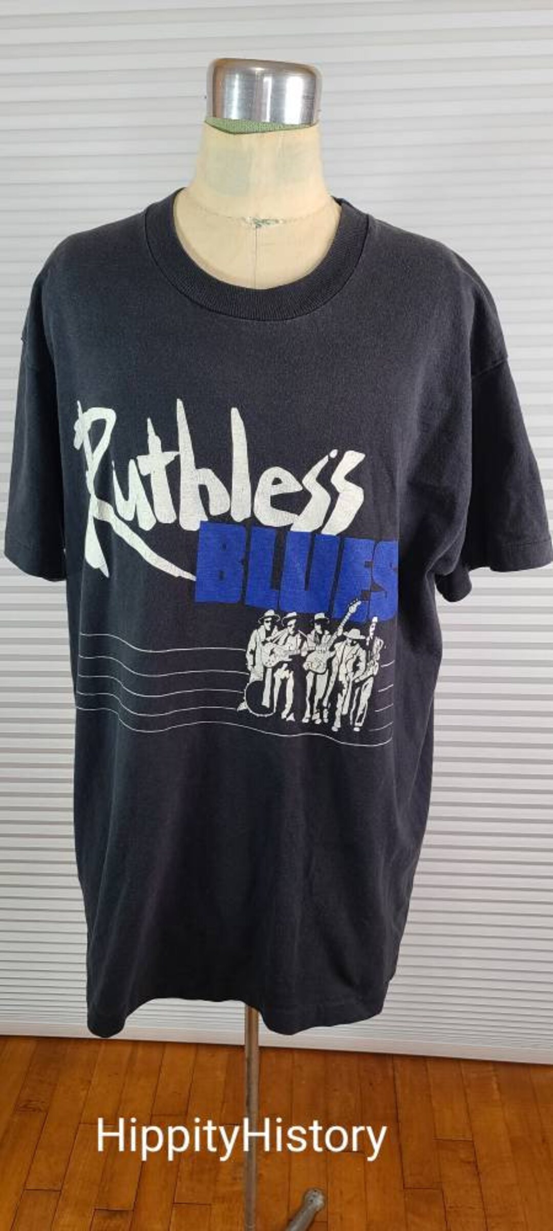 Vintage Ruthless Blues Single Stitch Large Screen Stars Made in Ireland ...
