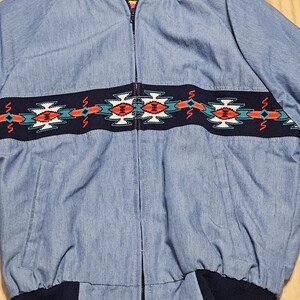 1960s/70s Aztek Style Light Blue Light Jacket - Etsy