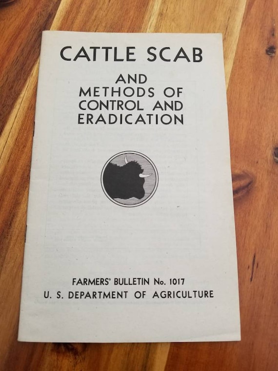 1935 Cattle Scab and Method of Control and Eradication - Etsy