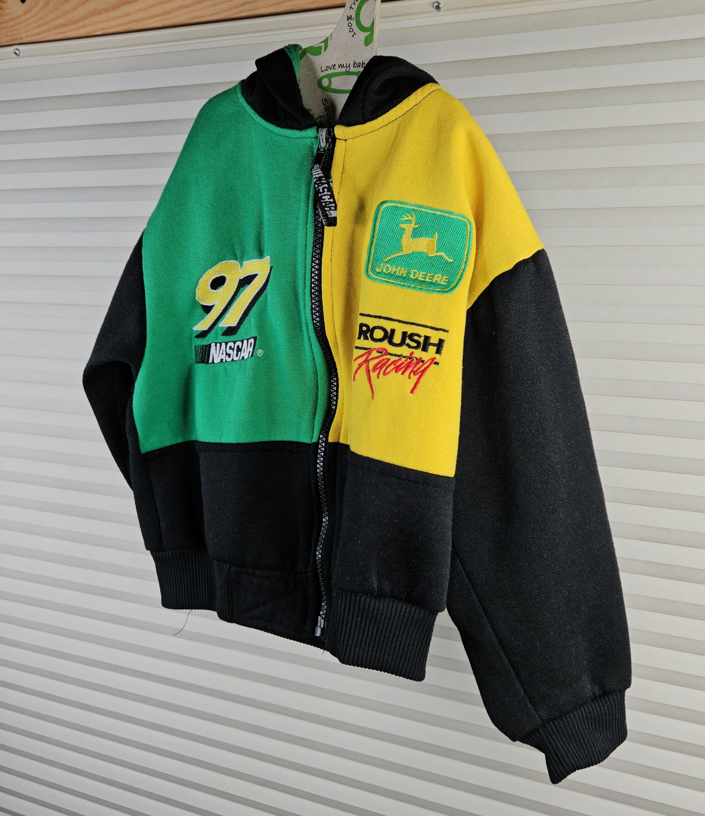 Y2K Chad Little 4T Nascar John Deere Color Block Roush Racing Zip up ...