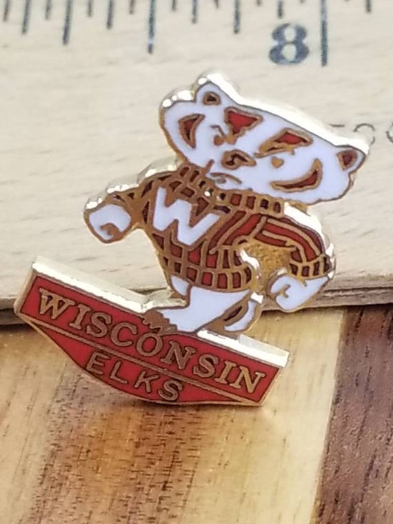 Pin Bucky Badger Logo Bucky Badger Wisconsin Badgers Mascot Push Up