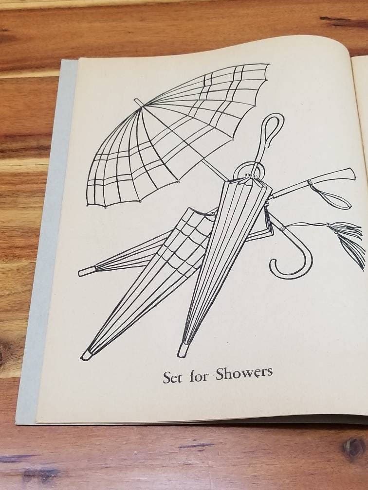 UNCOLORED Vintage 1956 'easy to Color' Beautiful | Etsy