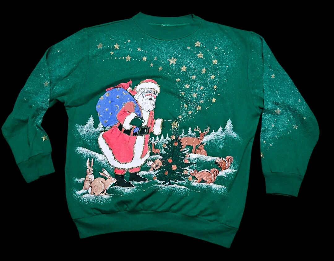 Vintage Medium Santa Claus 1980s Crewneck - Etsy