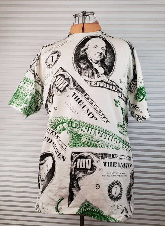 1990 Hundred Dollar Bill Money Shirt Size Medium Be Gem 1990-hundred-dollar-bill-money-shirt-size-medium-be-gem