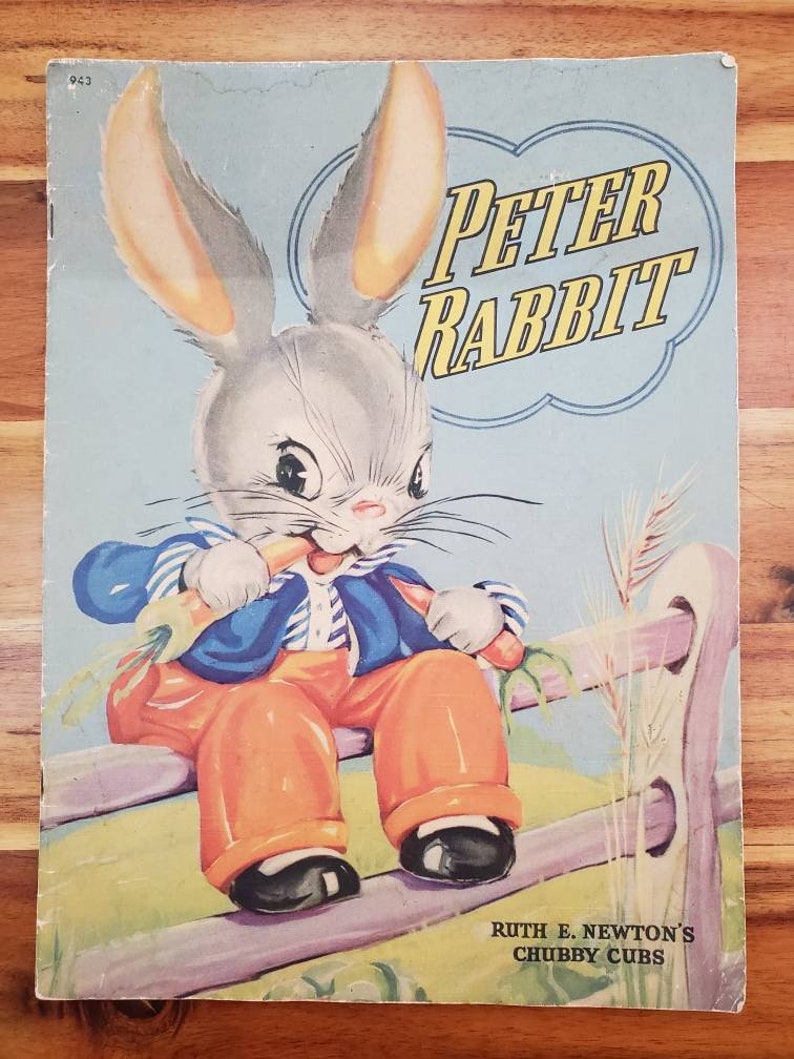 1940 Peter Rabbit Children's Book. Amazing Vintage Hippity - Etsy