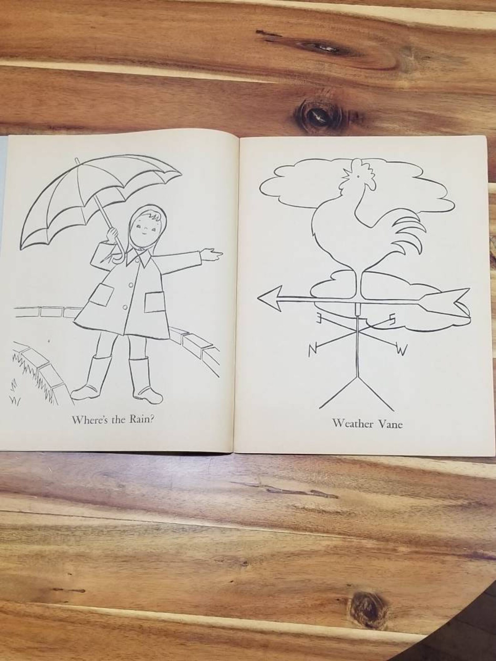 UNCOLORED Vintage 1956 'easy to Color' Beautiful | Etsy