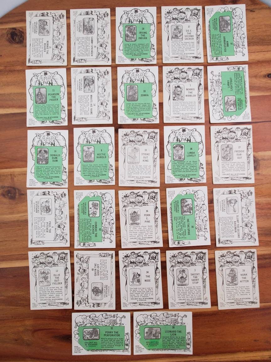 LARGE Collection of 27 Vintage 1973 Donruss Monster Baseball | Etsy
