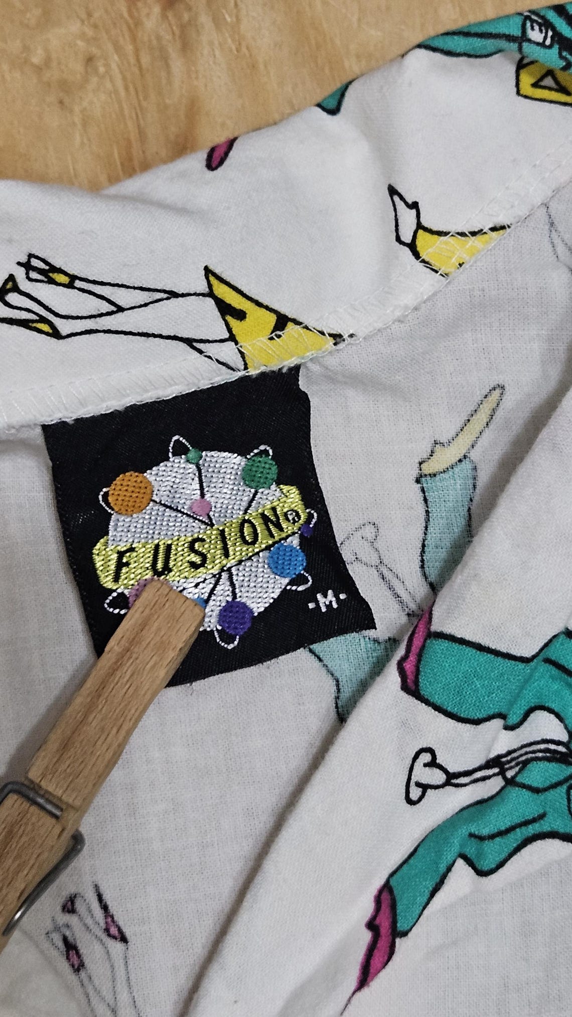 1980s Men's Medium Funky Character All Over Print Button Up - Etsy