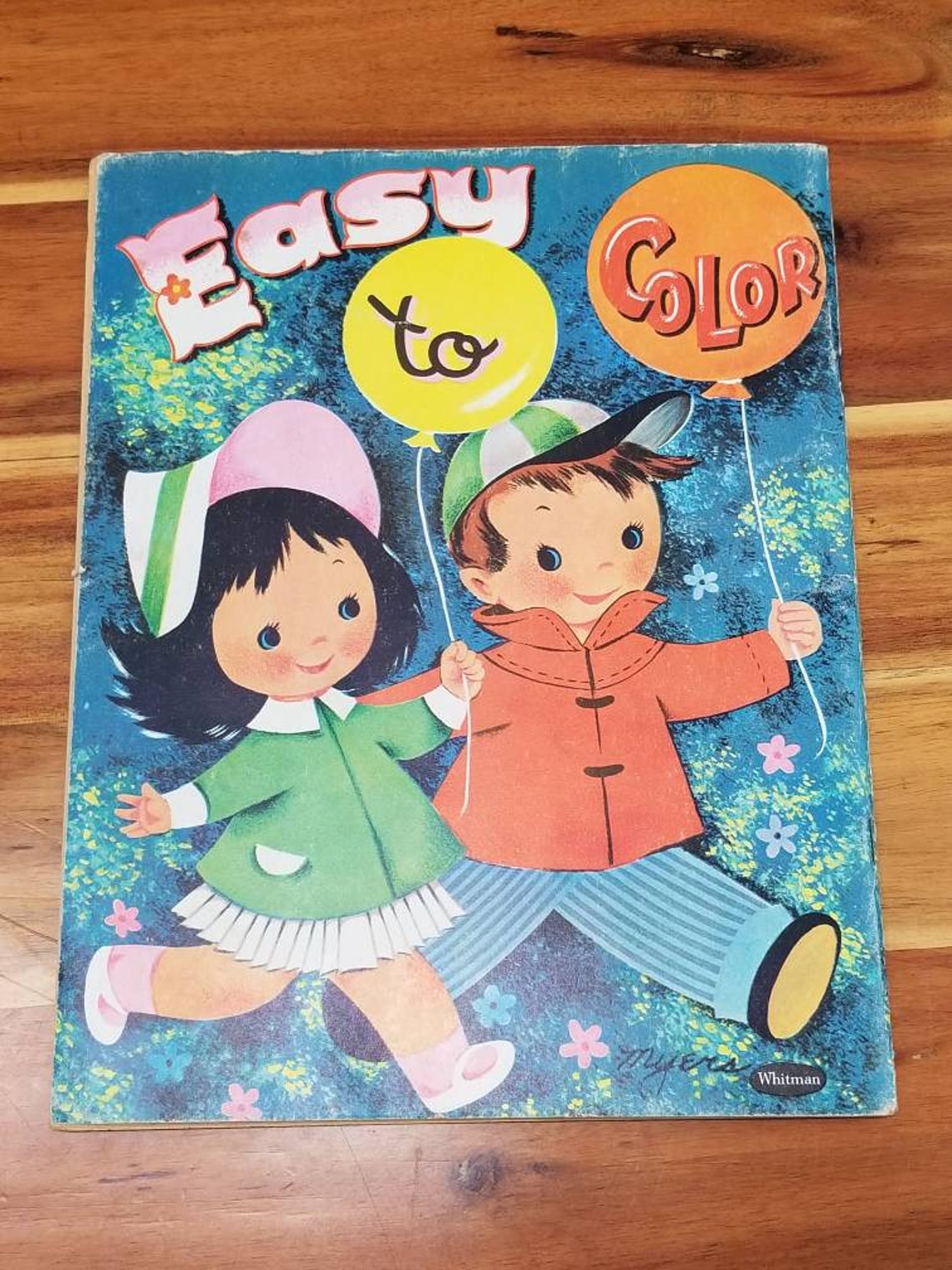 UNCOLORED Vintage 1956 'easy to Color' Beautiful | Etsy