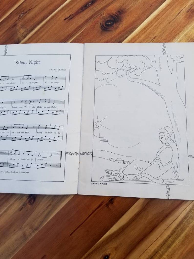 UNCOLORED 1937 Coloring Kiddies Christmas Book With Sheet - Etsy