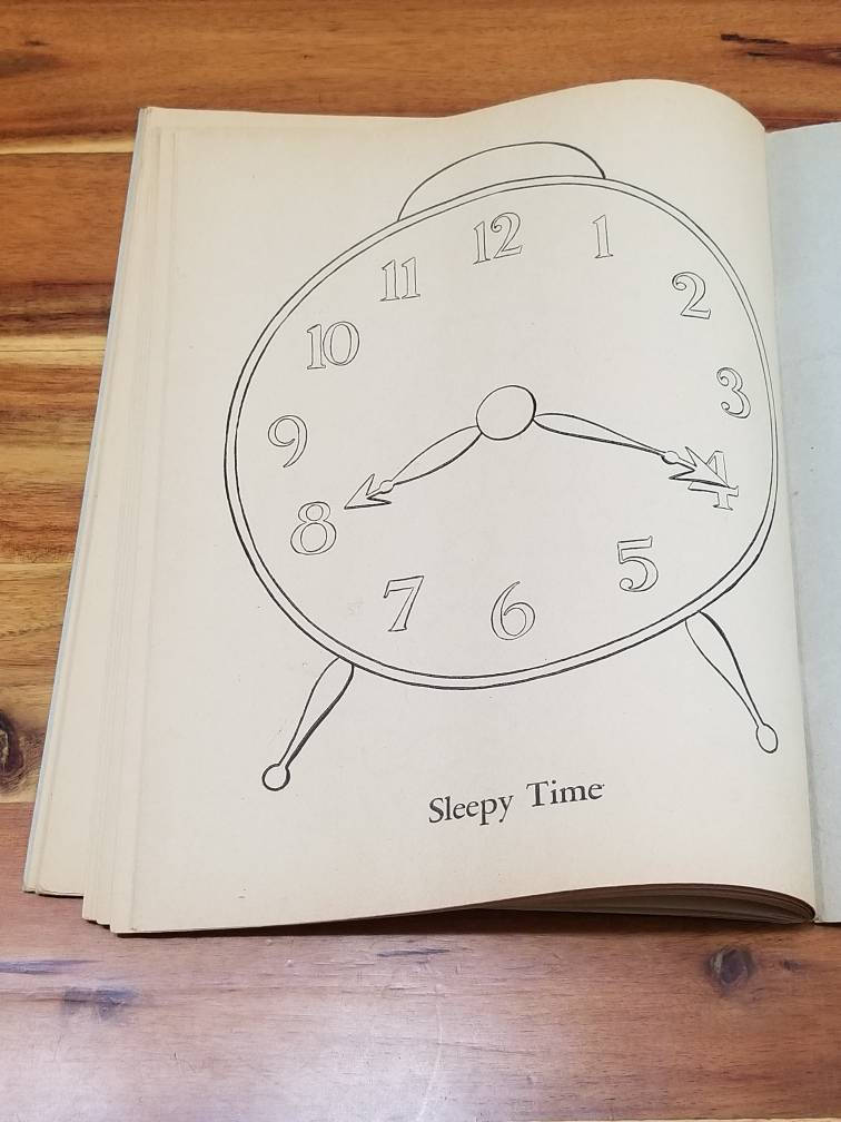 UNCOLORED Vintage 1956 'easy to Color' Beautiful Vibrant Coloring Book ...