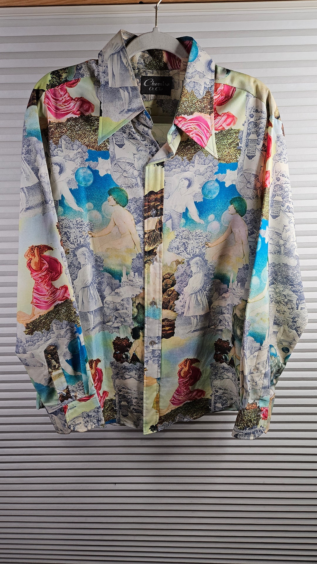 1970's Artistic Men's XL Chemise Et Cie Button Up. High Fashion Pattern ...