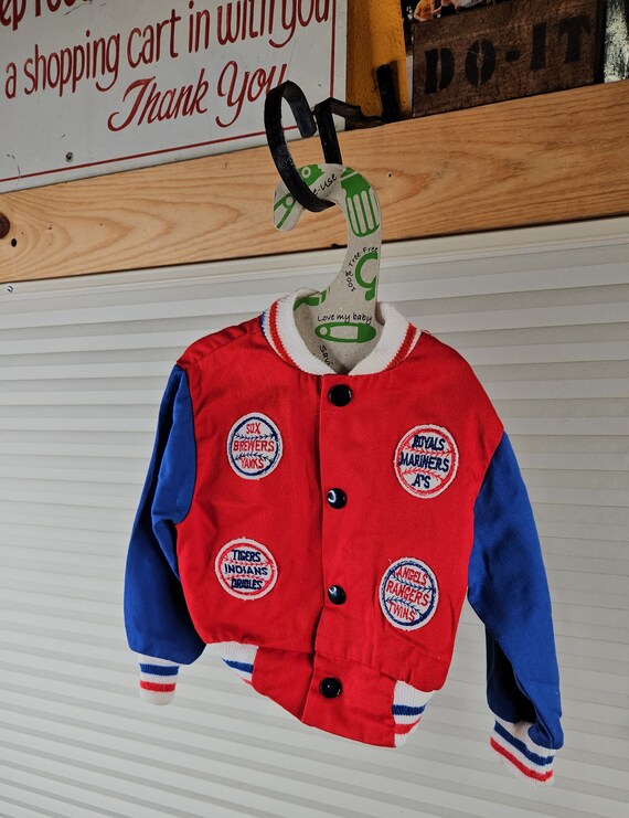 Kids 1970's Major League Baseball Button Up Color Blo… - Gem