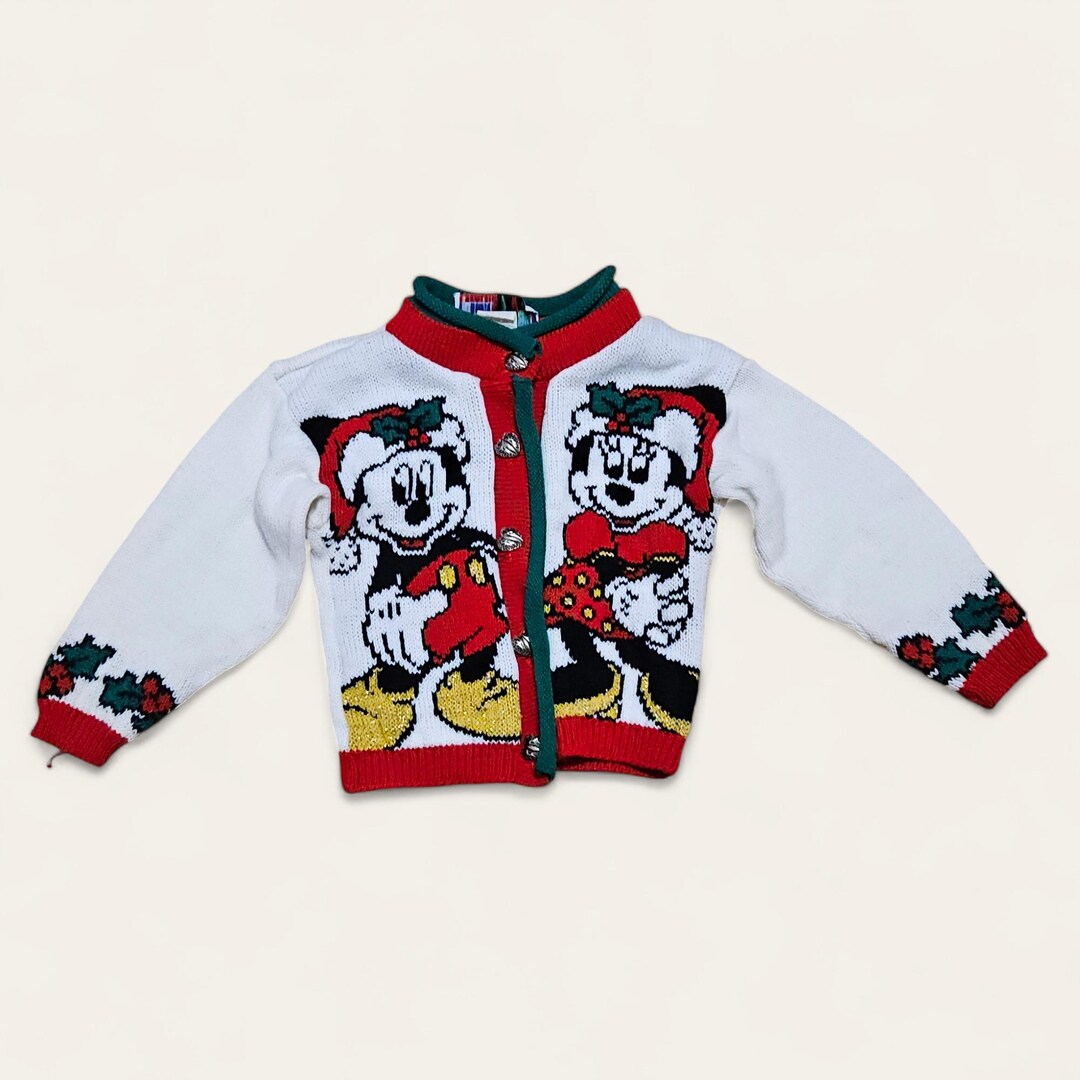 3T Disney Mickey and Minnie Holiday Cheer Cardigan - Etsy