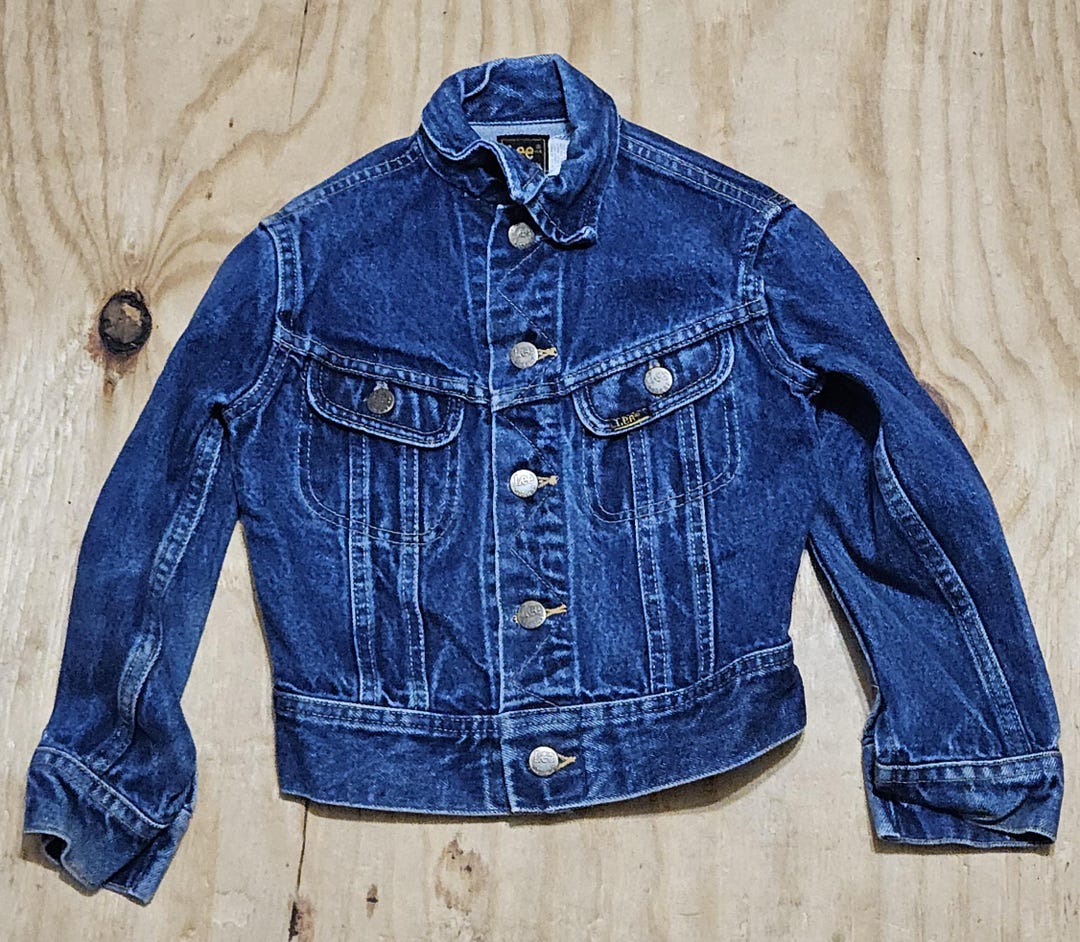 1980s Kids Size 8 Lee Denim Button up Light Jacket - Etsy