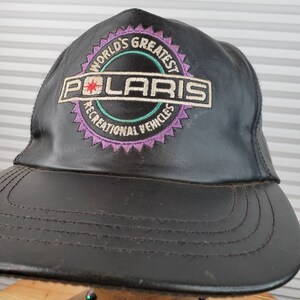 RARE 80's Leather Polaris Cap. Antique Hat. Good Condition With Minor ...