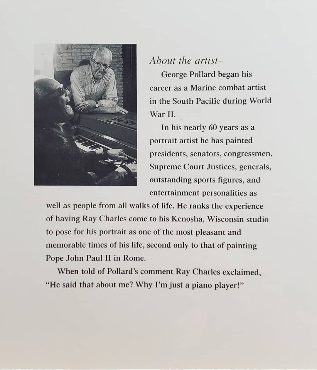 Antique AUTOGRAPHED Ray Charles Print Illustrated By George | Etsy