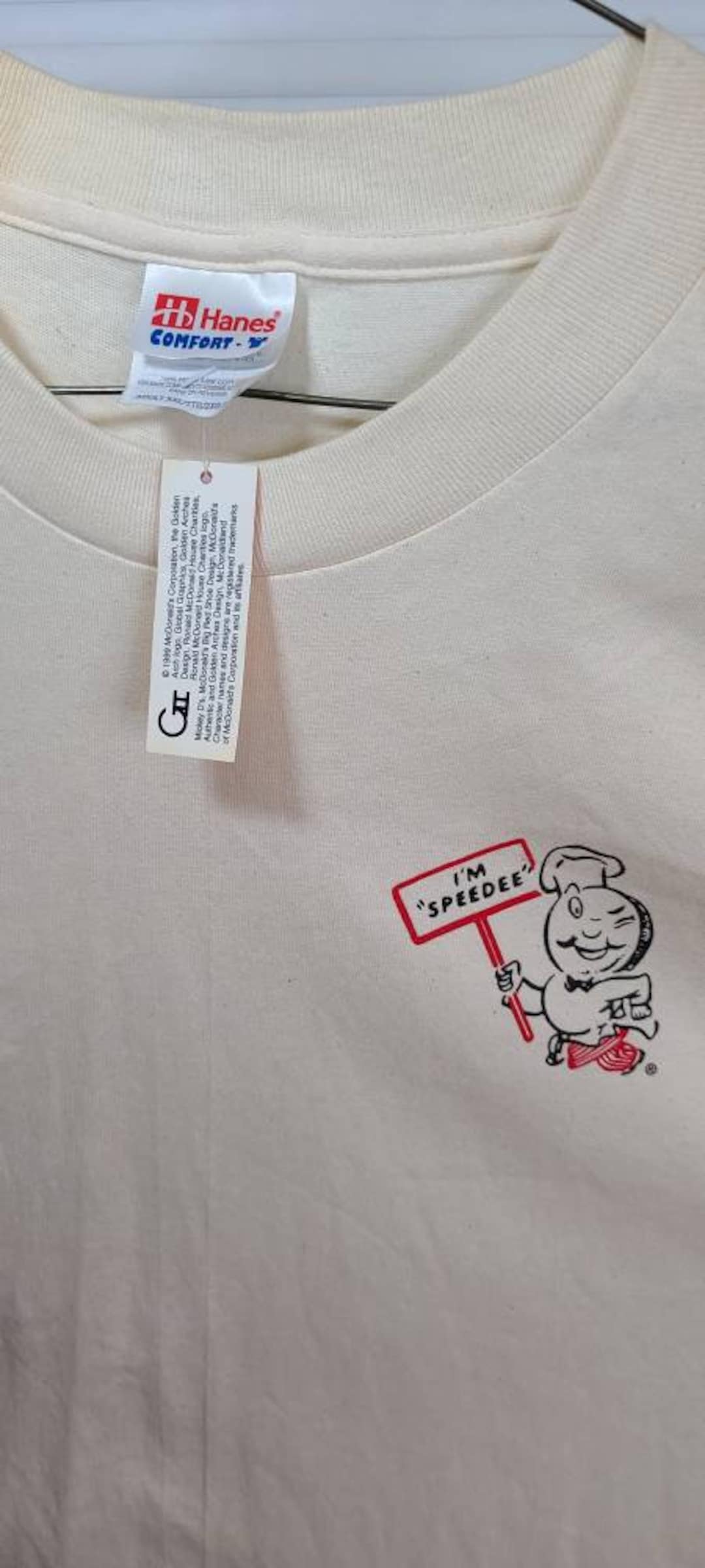 Mcdonalds 1999 Deadstock XXL Stained 'i'm Speedee Coast to Coast' Hanes ...