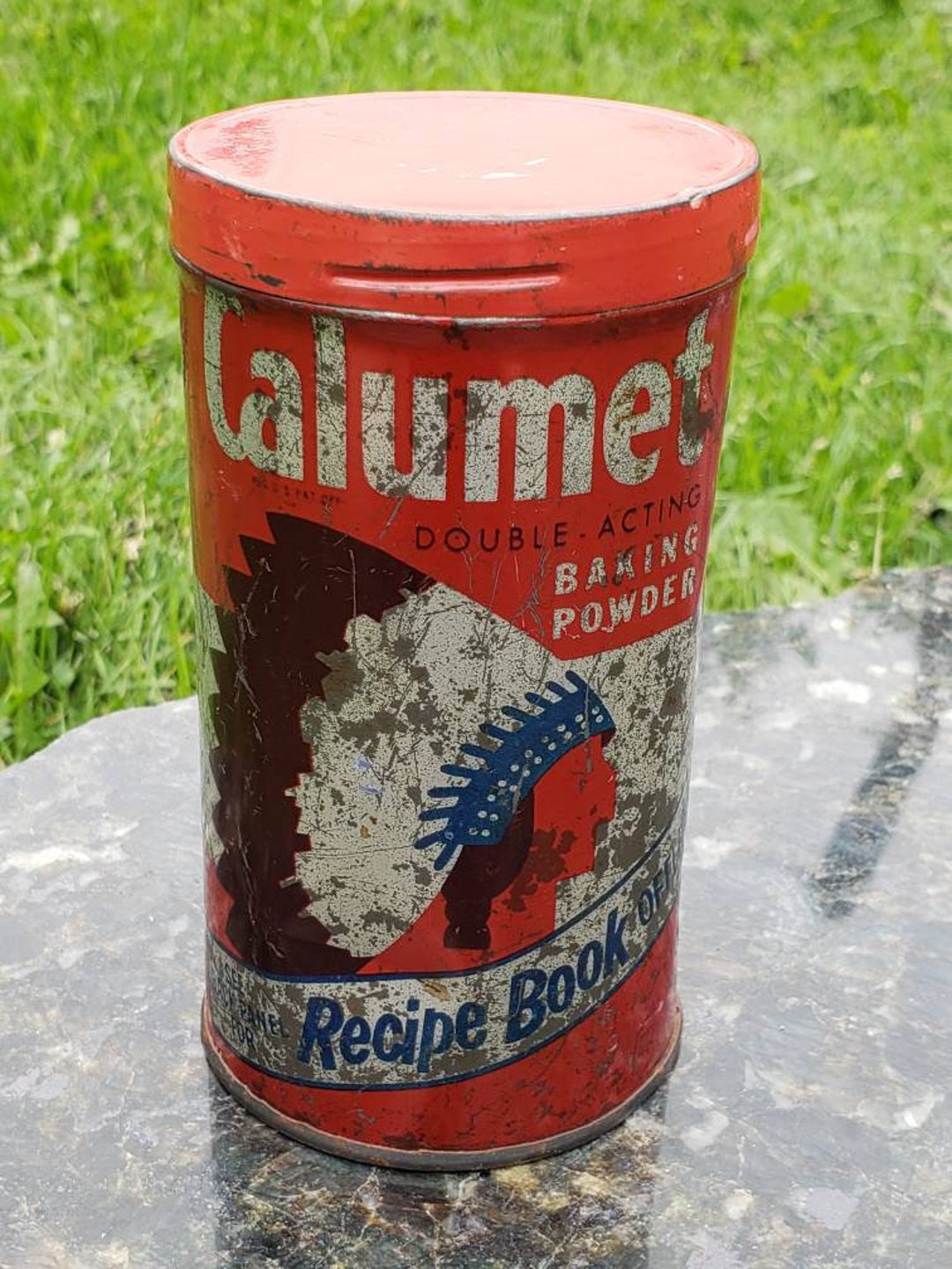 Calumet Double-acting Baking Powder Antique Tin, Recipe Book ...